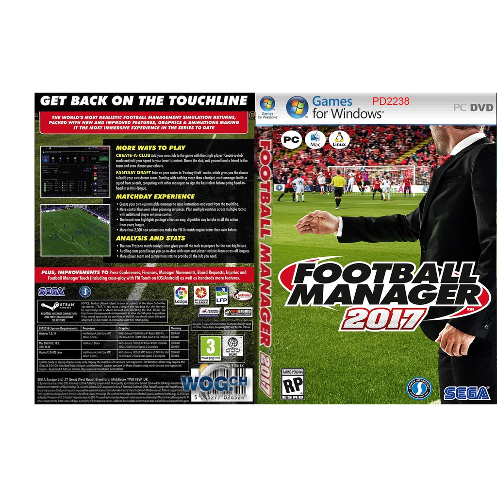 PC Games FOOTBALL MANAGER 17 - 1 DVD | Shopee Malaysia