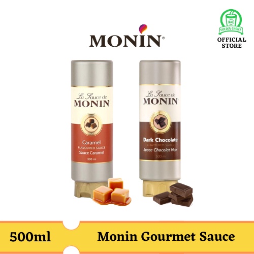 Monin Caramel Dark Chocolate Sauce for Coffee 500ml Halal La Sauce De ...