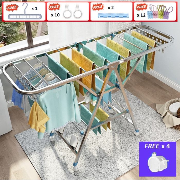 OSUKI Stainless Steel Clothes Drying Rack Foldable 3 Tier | 3 tier ...