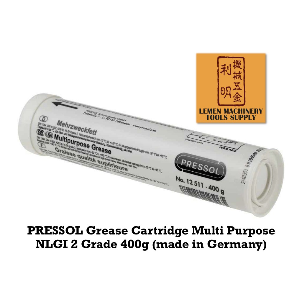 PRESSOL Grease Cartridge Multi Purpose NLGI 2 Grade 400g (made in ...