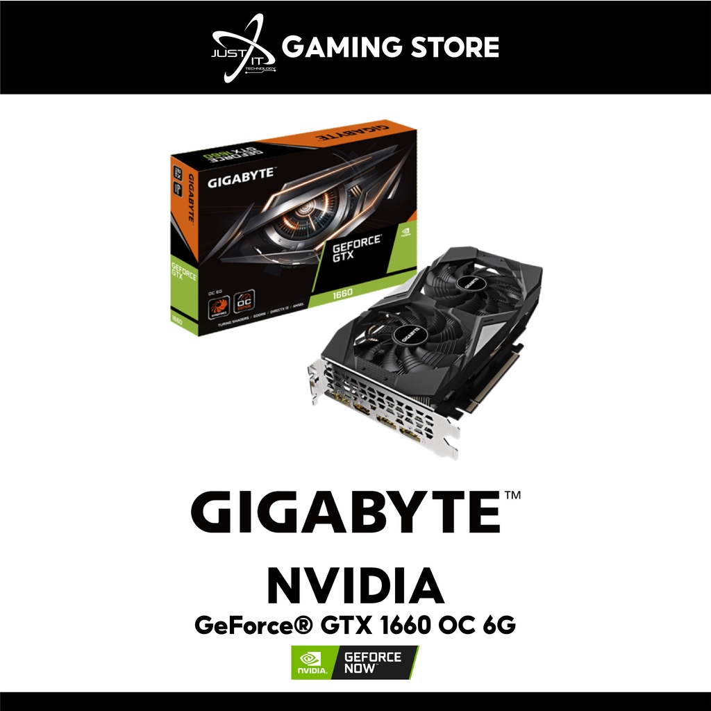 GIGABYTE GTX1660 OC 6GB DDR5 192BIT VGA CARD GeForce® GTX 1660 OC 6G ( GV-N1660OC-6GD ) | Shopee ...