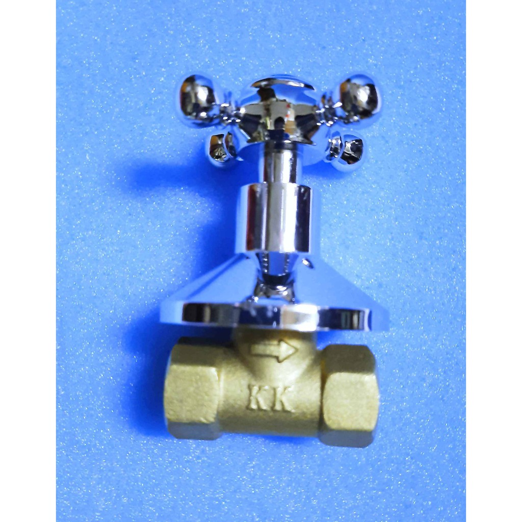 KK Brand K-100C Cross Handle Stopcock/KK 1/2" Bathroom Shower Stop Cock ...