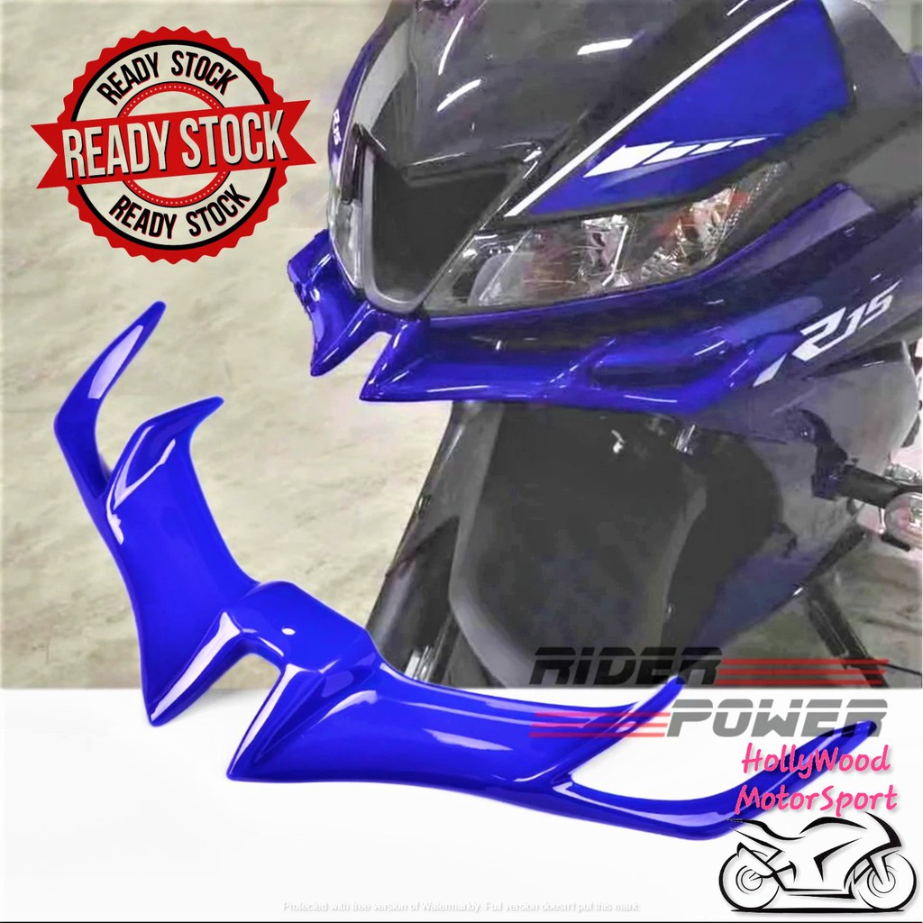 WINGLET YAMAHA R15 FRONT FAIRING WINGLET WINDLET WING LET ABS MATERIAL ...