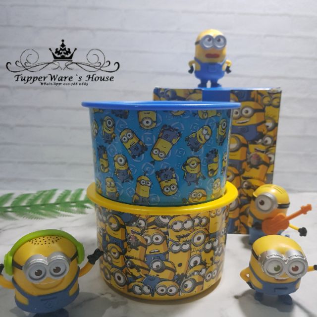 Minion giggle Canister Tupperware | Shopee Malaysia