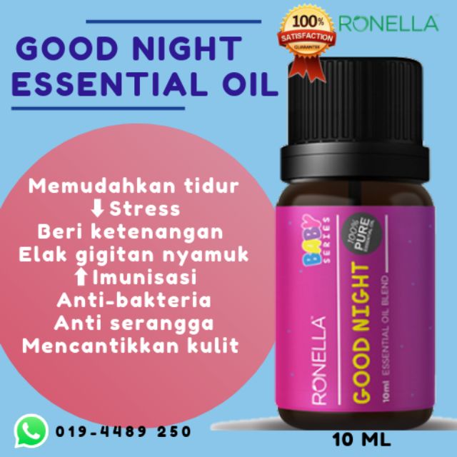 🎁[READY STOCK] 🎁GOODNIGHT pure Essential Oil Ronella 10 ml (Mudah Tidur ...