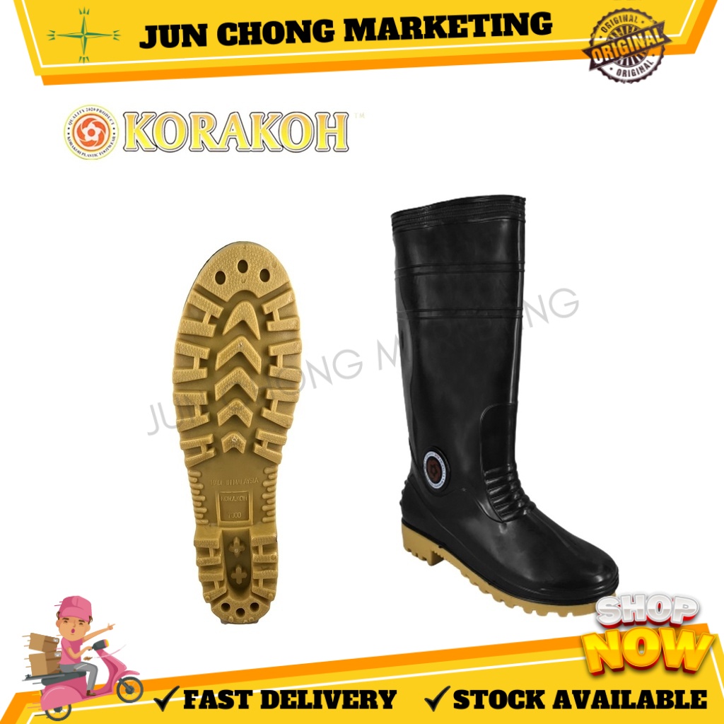 Korakoh PVC Safety Boots 7000 (Black) | Shopee Malaysia
