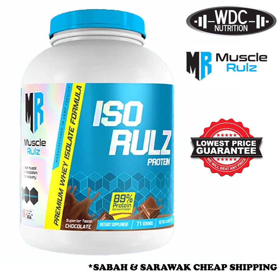 Muscle Rulz ISO Rulz 5lbs (71 Servings) - Whey Isolate, 100% Pure Whey ...