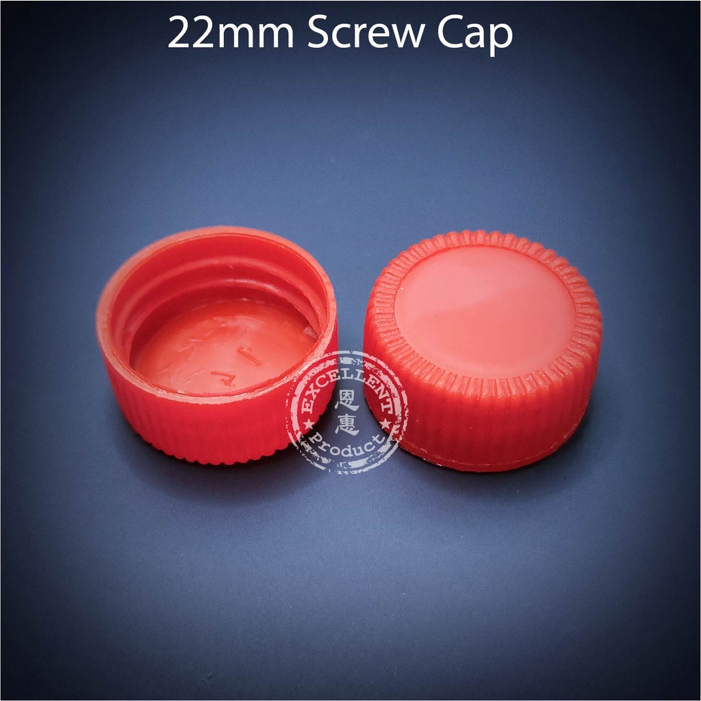 50/100PCS 22mm Red & Black bottle screw cap / tudung botol / penutup ...