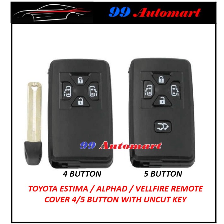 TOYOTA ESTIMA / ALPHARD / VELLFIRE REMOTE SMART KEY CASING 4 / 5 ...