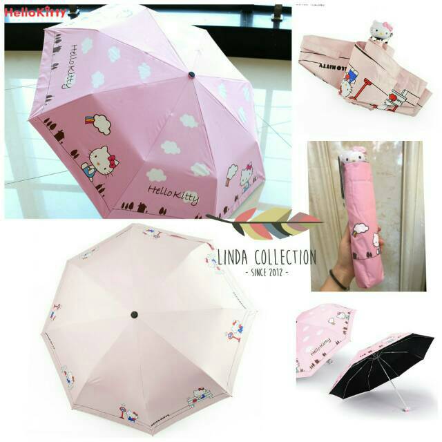 Hello Kitty Umbrella, Hello Kitty Folding Umbrella, Large Hello Kitty ...