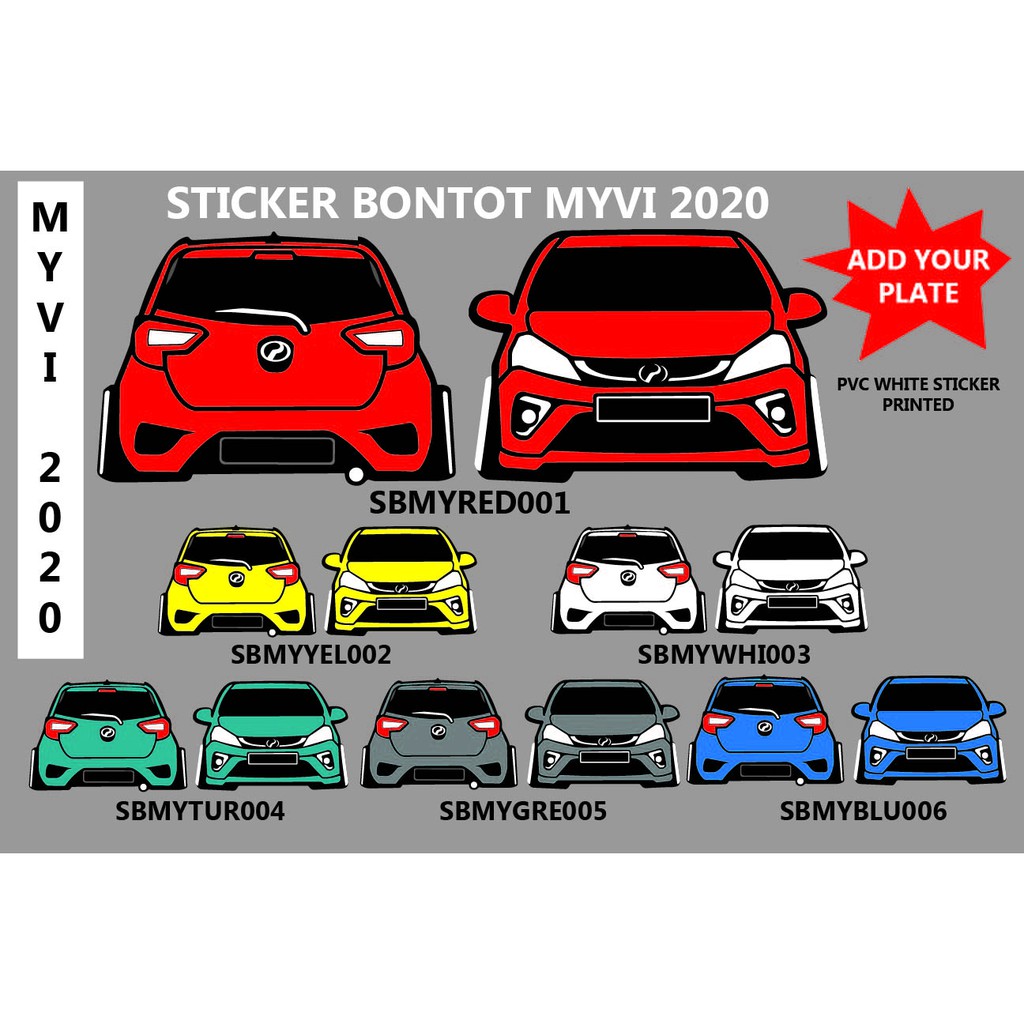 !!VIRALL!! STICKER BONTOT Myvi 2020 waterproof stickers | Shopee Malaysia