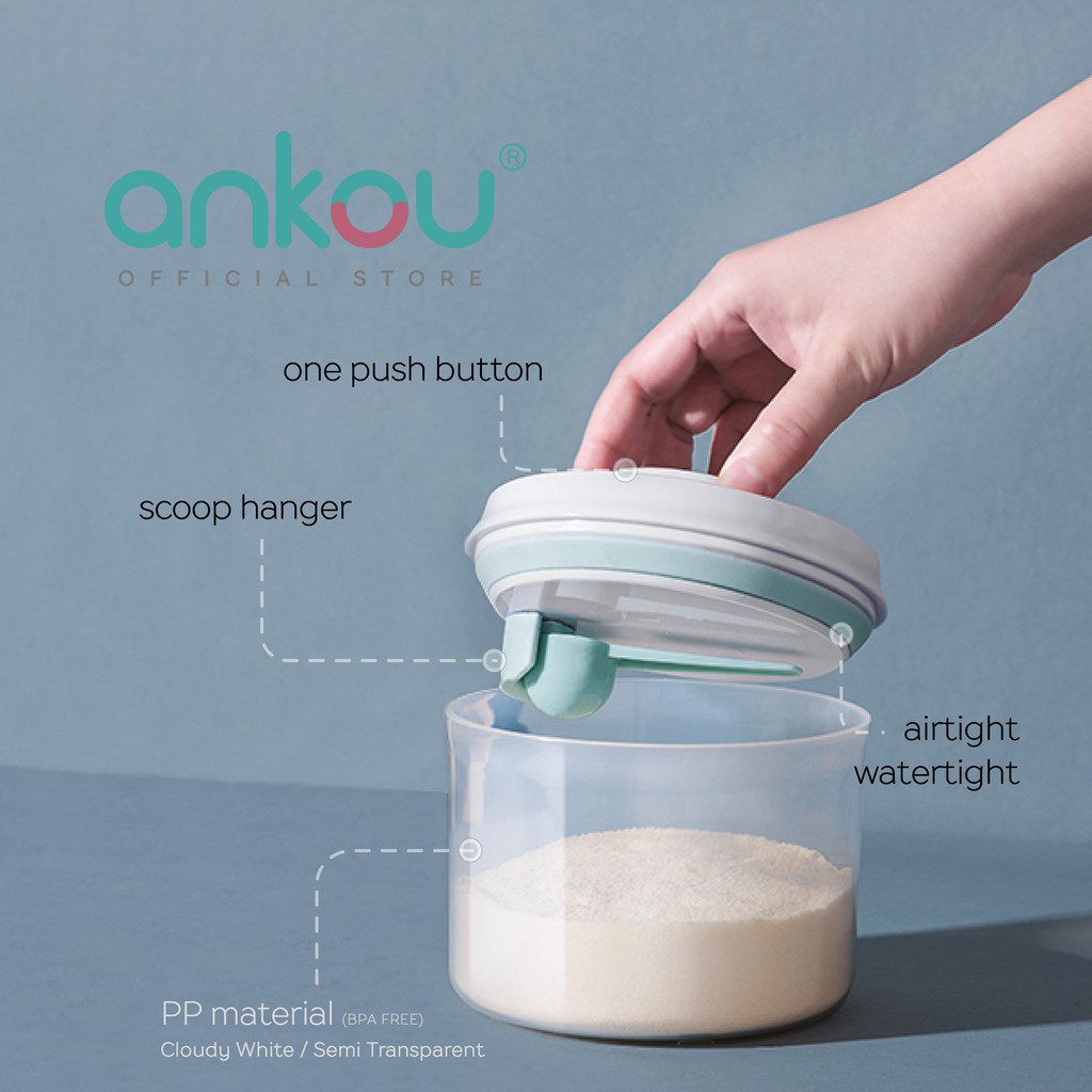 ANKOU Air Tight Milk Powder Container - Circle (1500ml) | Shopee Malaysia