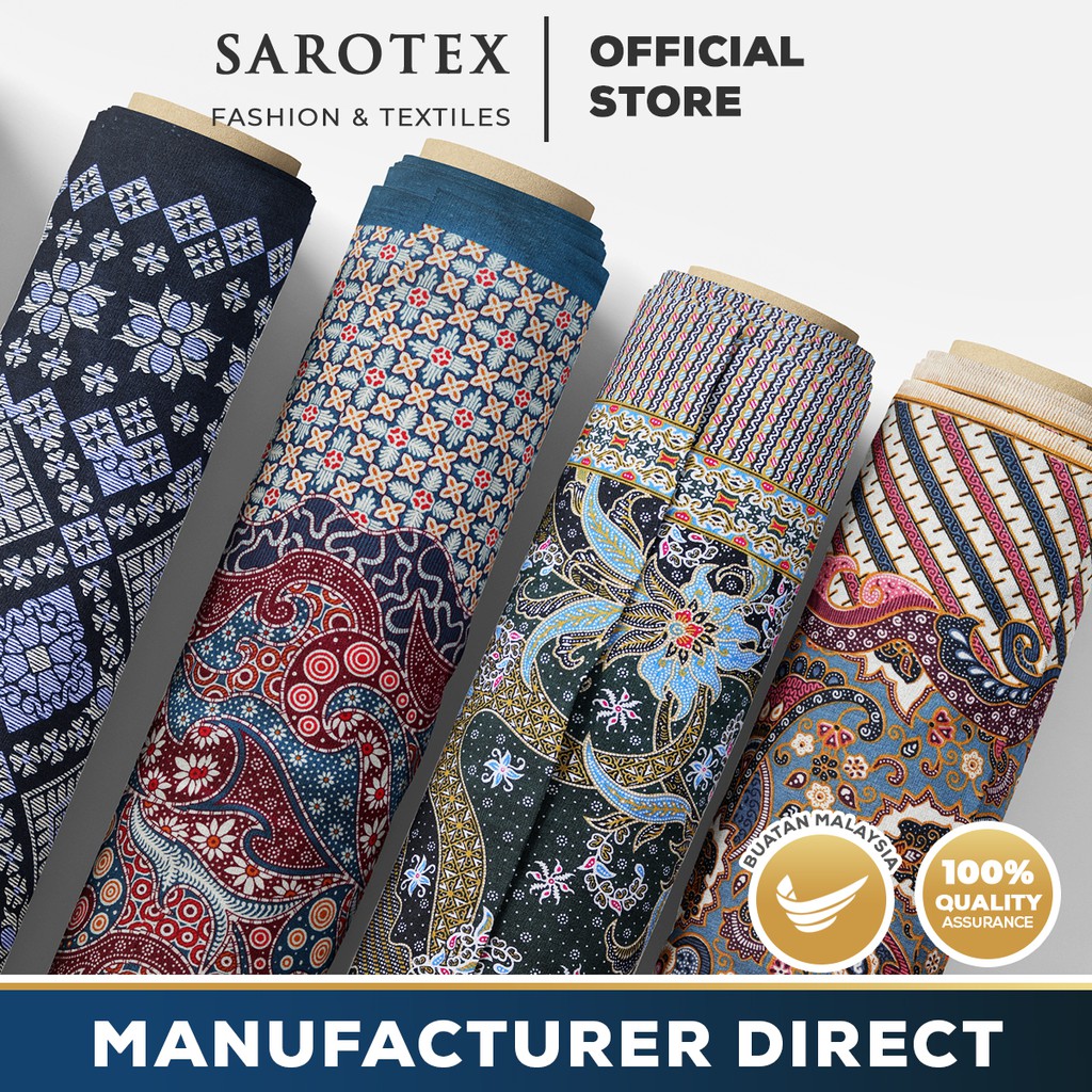 Batik Corak & Motif Cotton Fabric - Bidang 45" High Quality Craft Cloth ...