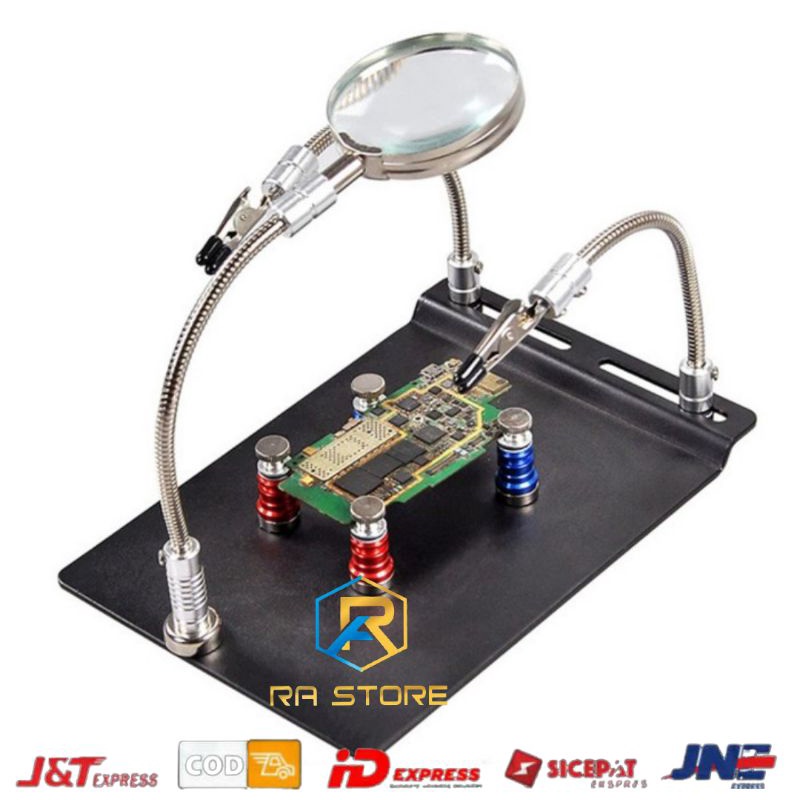 Pcb Holder Soldering Handle Tool and Magnifying Glass / PCB MAGNETIC ...
