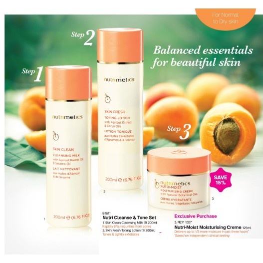 Nutrimetics Apricot Extract Cleanse and Tone Set Skin Care Pencuci Muka ...