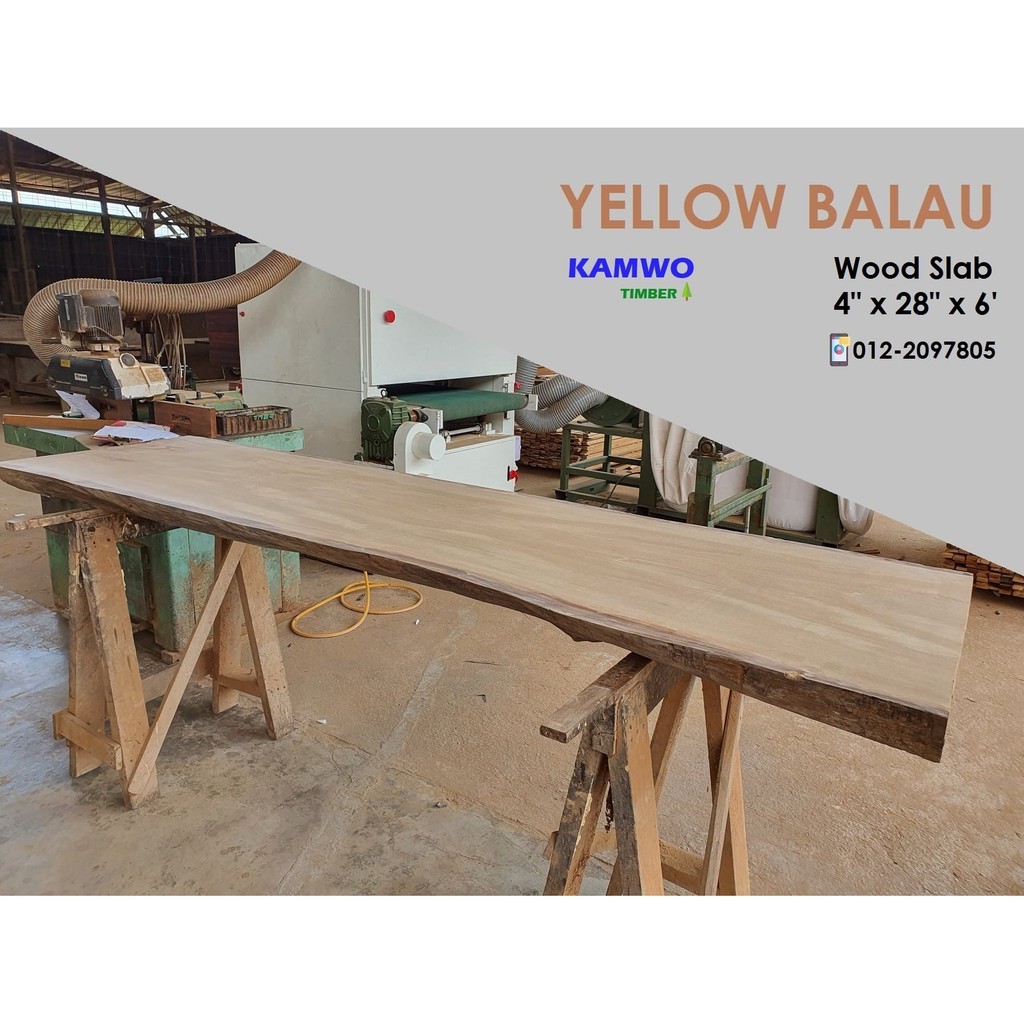 Balau Wood Slab, Table Top, Meja | Shopee Malaysia