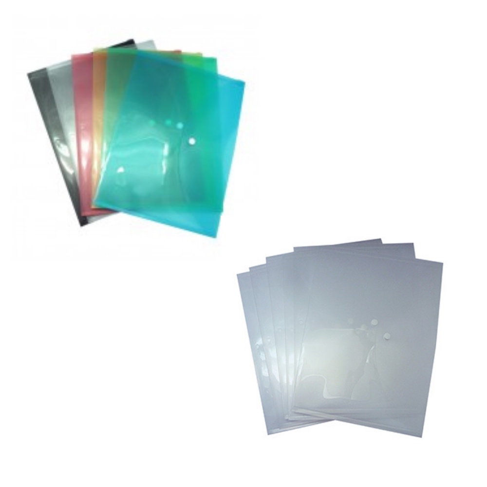 POP BAZIC PP Button Pocket Folder A4 6 Pieces Assorted Colours | Shopee ...