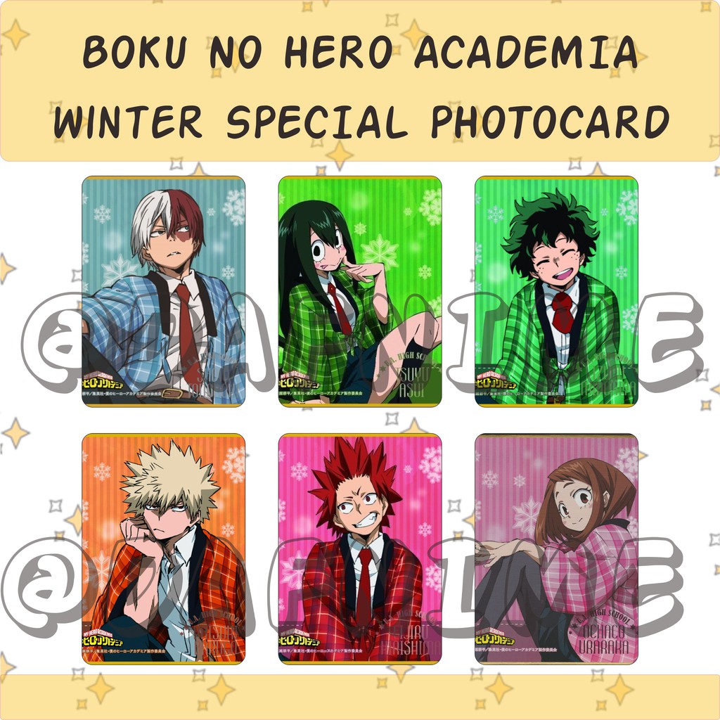 Boku NO HERO ACADEMIA BNHA WINTER EDITION ANIME PHOTOCARD | Shopee Malaysia