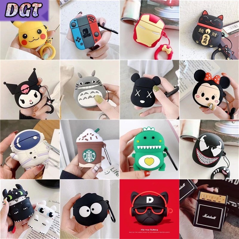 DGT Soft Silicone Earphone Case for Airpods 1 2 3 Pro I12 Inpods 12 ...