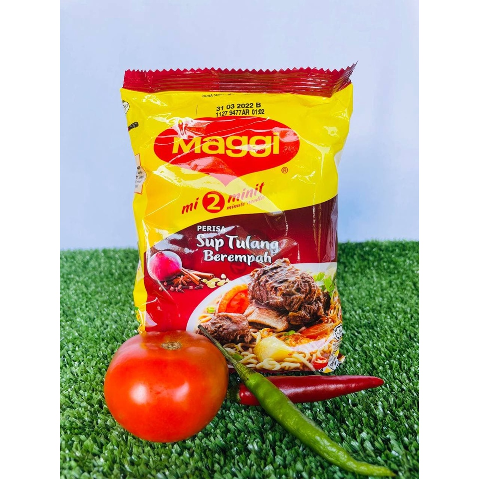 (READY STOCK) Maggi 2-Minute Instant Noodles Aromatic Beef Bone Soup ...