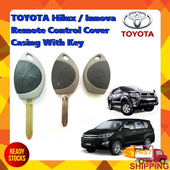 Remote Control Casing Cover 2 Button With Key Toyota Hilux Innova ...