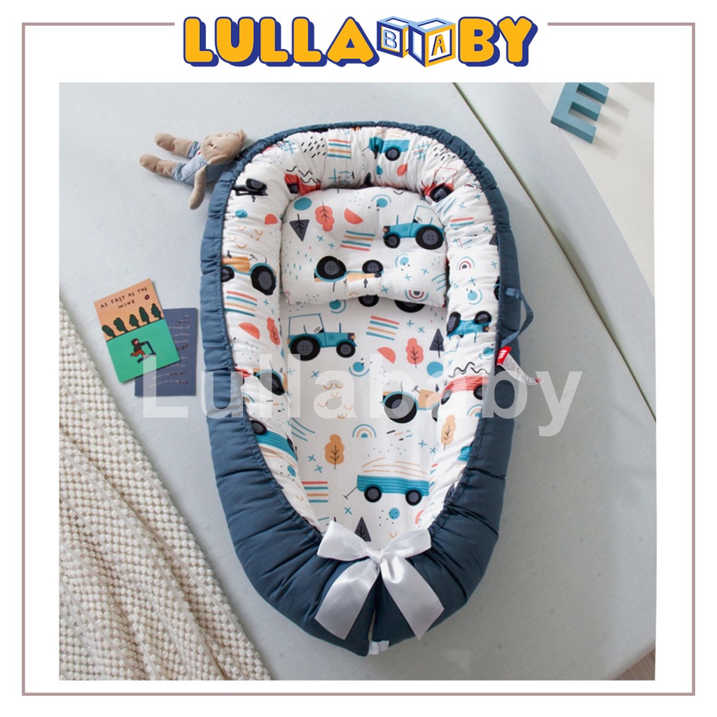 🔥READY STOCK🔥 Baby Nest Bed with Pillow Cotton Baby Bed Portable Crib ...