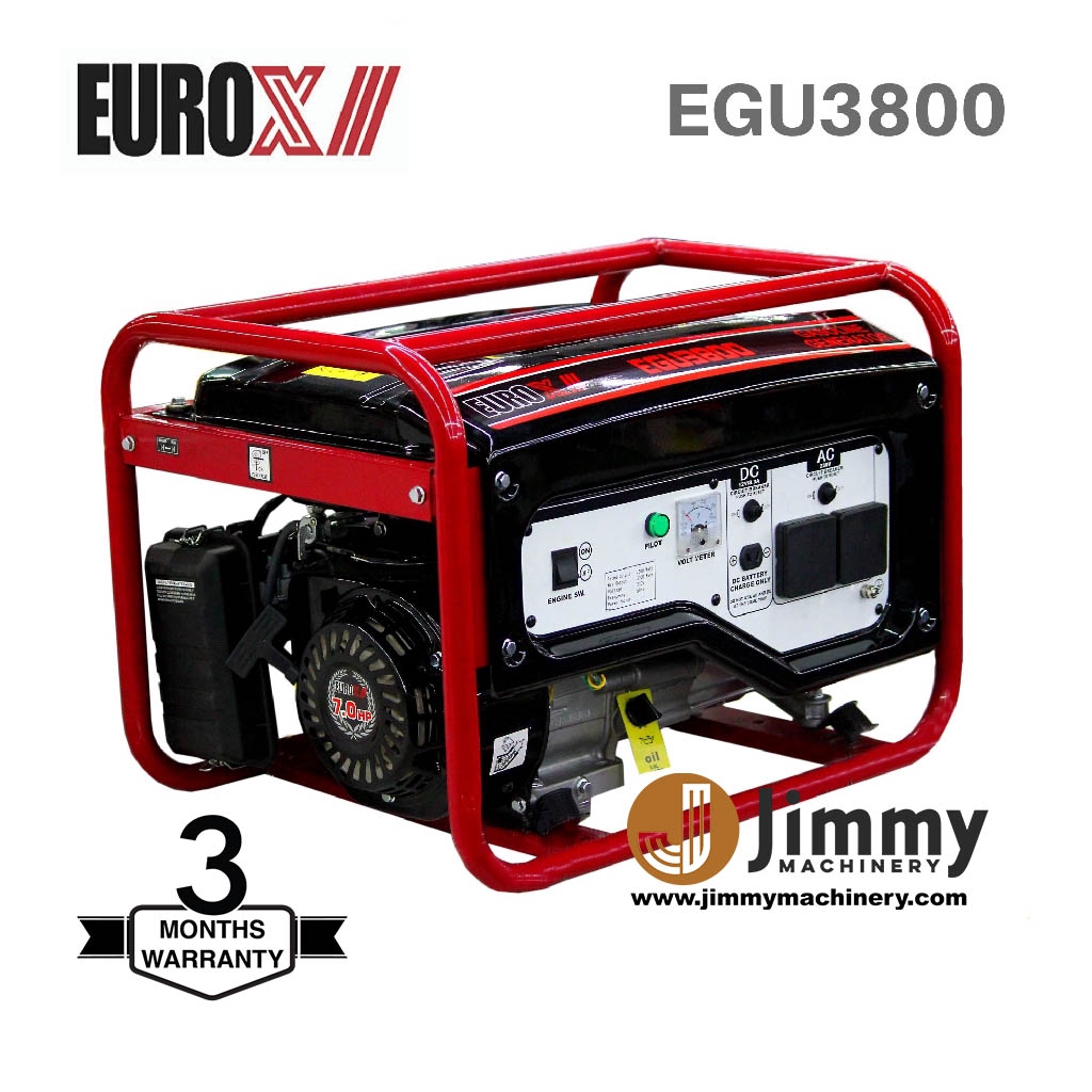 EuroPower Eurox EGU3800 2800W Portable Petrol Generator | Shopee Malaysia