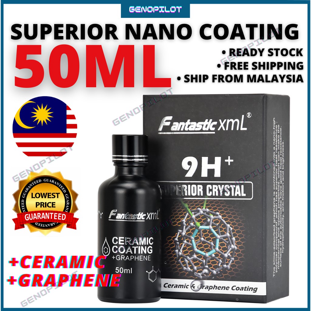 🔥PREMIUM 9H+ CAR NANO COATING🔥 50ML Polish Ceramic Coating Hardness ...