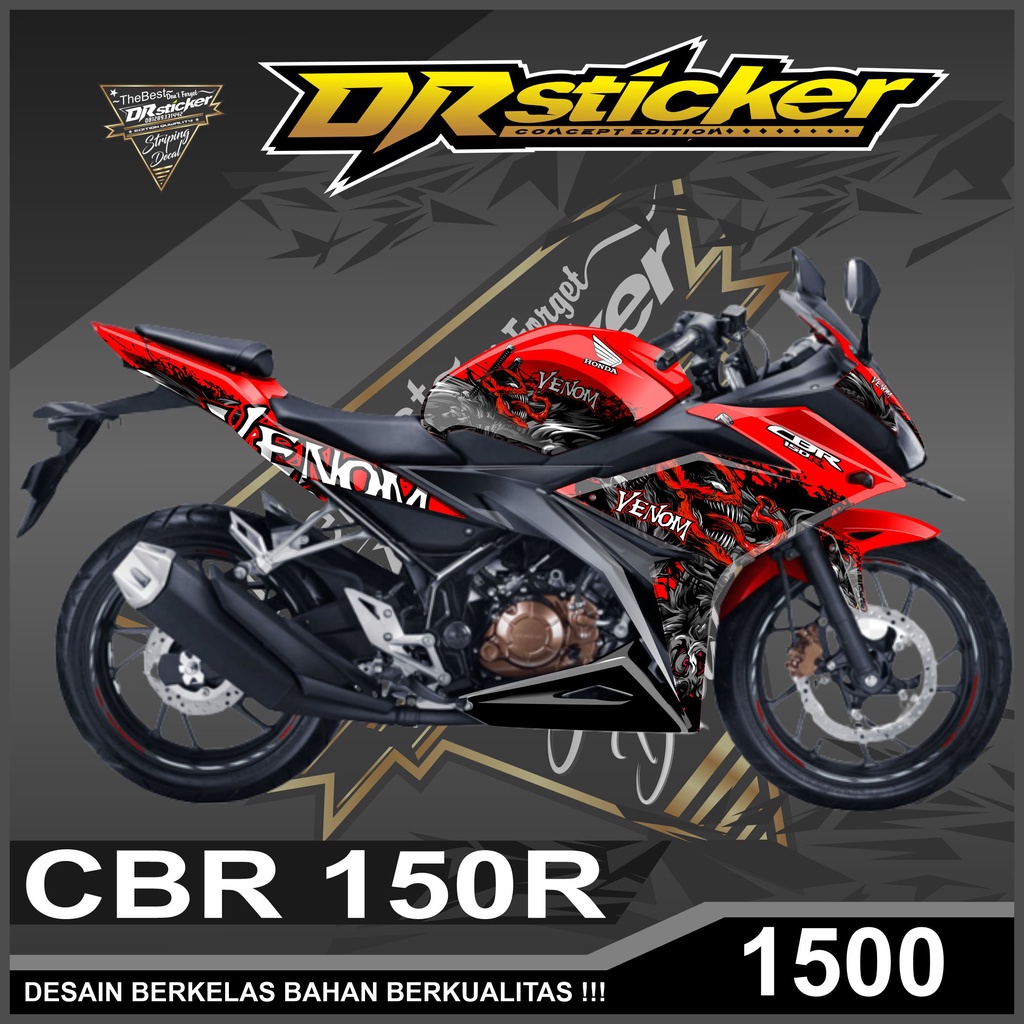 Dekal Sticker CBR 150R full body Sticker Scotlet CBR Design Venom ...