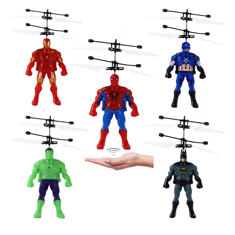 Marvel Toy The Avengers Hulk Spiderman America Captain Flying Aircraft ...