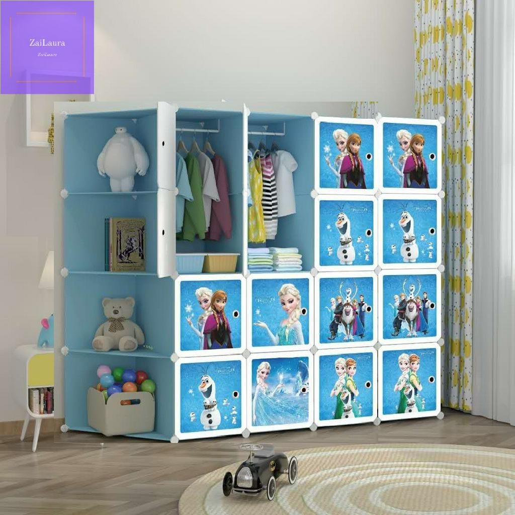 NEW FROZEN 16 cube corner DIY Multipurpose Wardrobe Cabinet Clothes ...