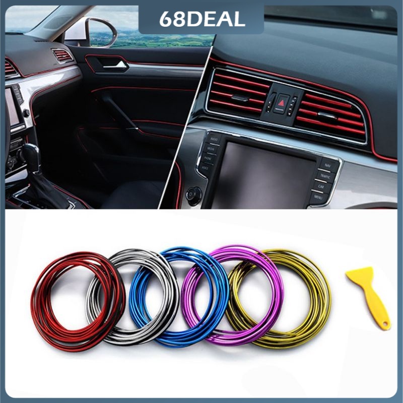[Clearance Stock]5M Line Car Interior Decor Point Edge Strip Trim Door ...