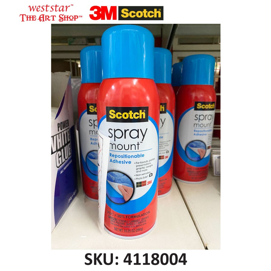 3M Scotch Spray Mount (6065) - Repositionable Adhesive [Weststar The ...