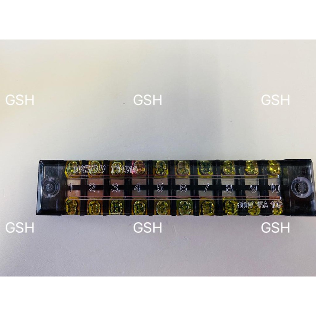 10pole 15a 600v terminal block TB1510/10cx2 (1pcs) | Shopee Malaysia