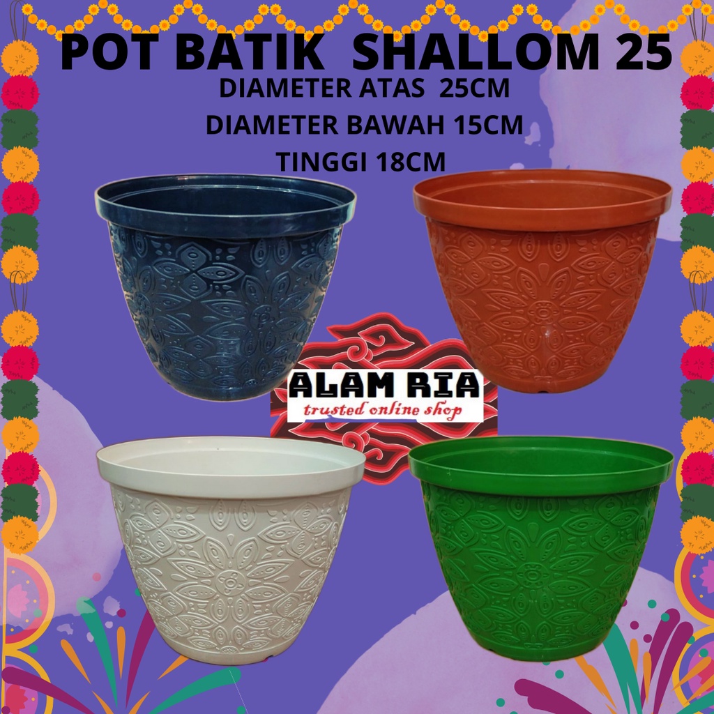 Beautiful BATIK 25-POT / 25-plastic BATIK POT/Embossed Carving MOTIF ...