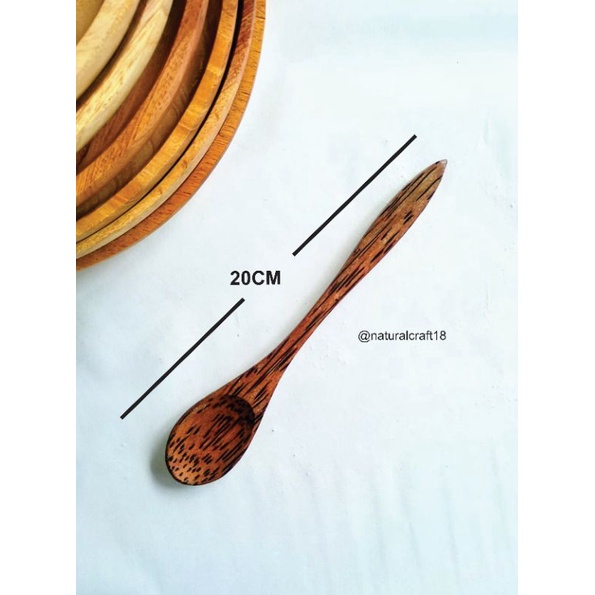 KAYU Tea Spoon Coffee Honey Palm Wood GLUGU Coconut Tree 20CM Long ...