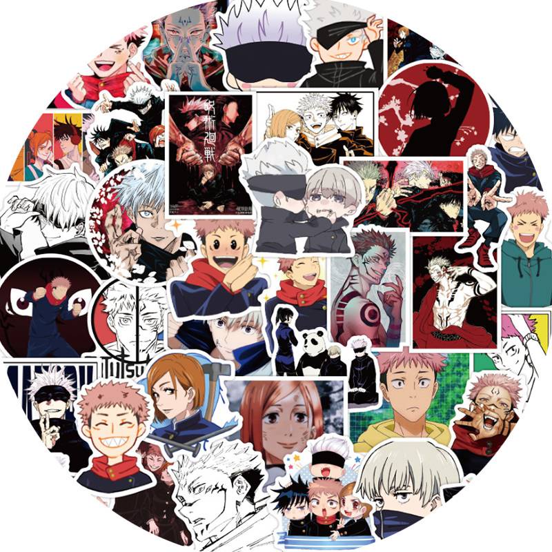 100Pcs/Pack Anime Jujutsu Kaisen Paper Sticker Diary Album Scrapbooking ...