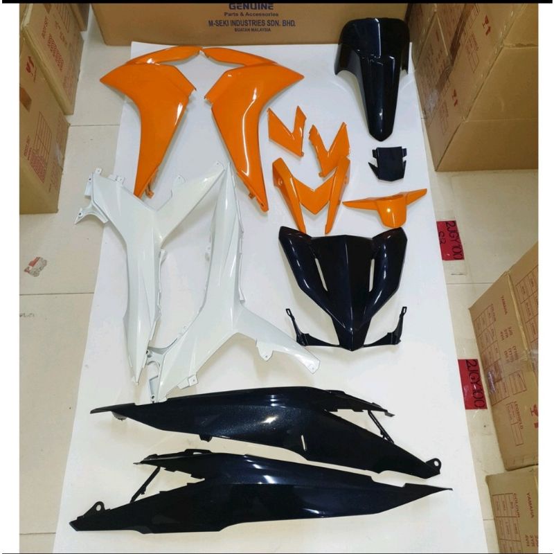 Cover Set OEM Honda Wave Dash 110 V2 (Oren + White + Dark Blue ...