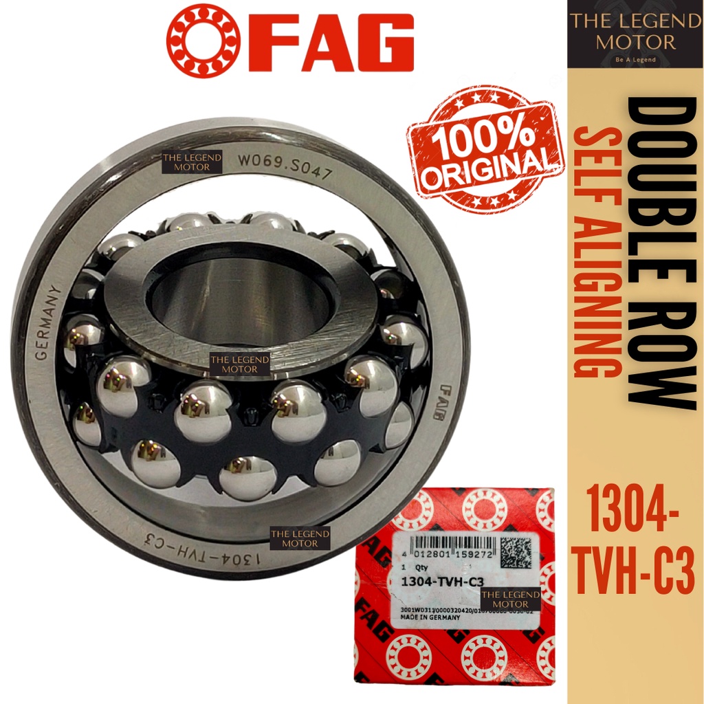 FAG BEARING SELF ALIGNING DOUBLE ROW 1304 1205 1305 TVH C3 6205 6304 6305 CRANKSHAFT Y15ZR LC135 ...