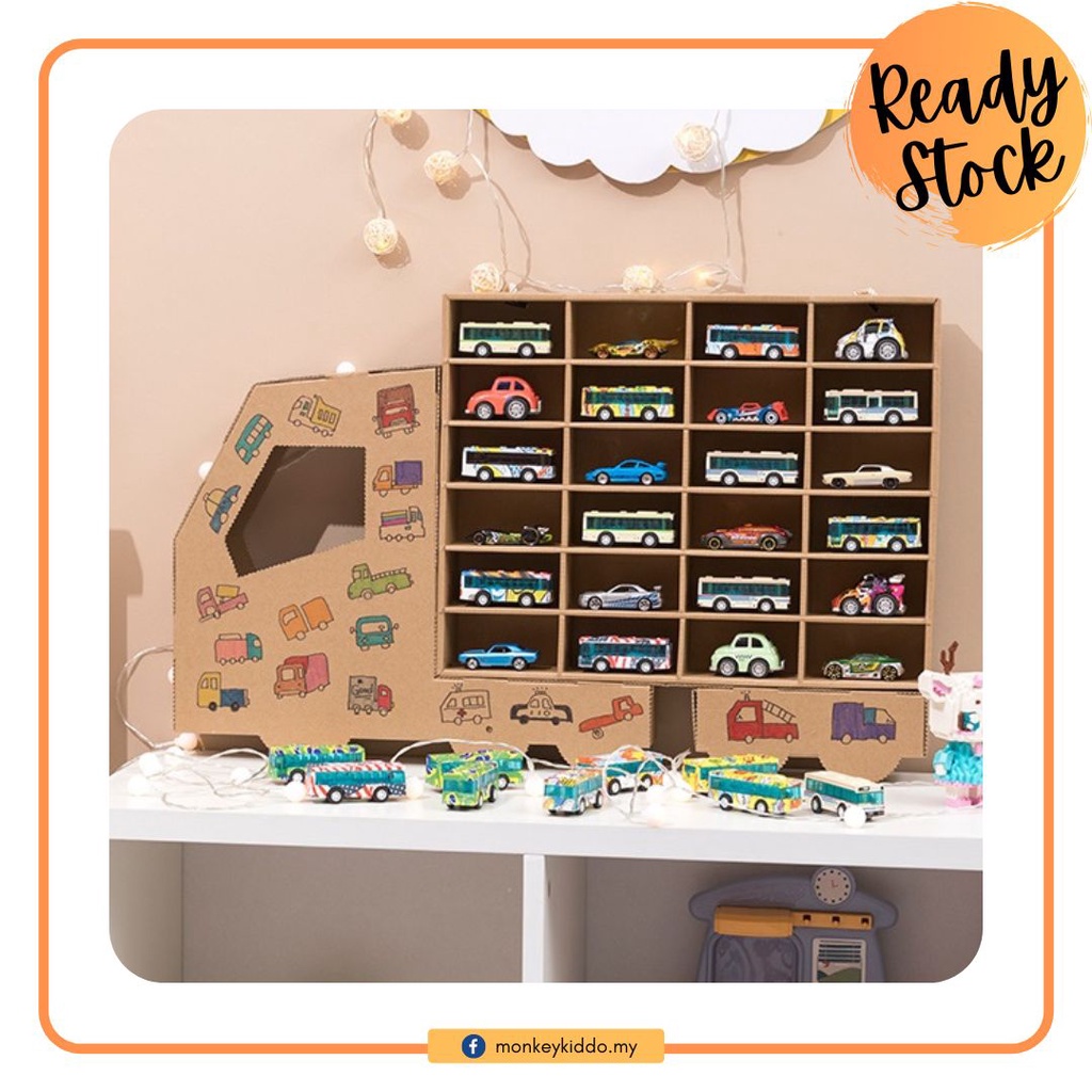Rak Kereta Mainan Hot Wheels Diecast Toy Cars Cardboard Organizer ...