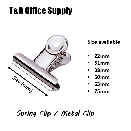 Spring Clip / Metal Clip / Klip Spring (22mm/31mm/38mm/50mm/63mm/75mm ...