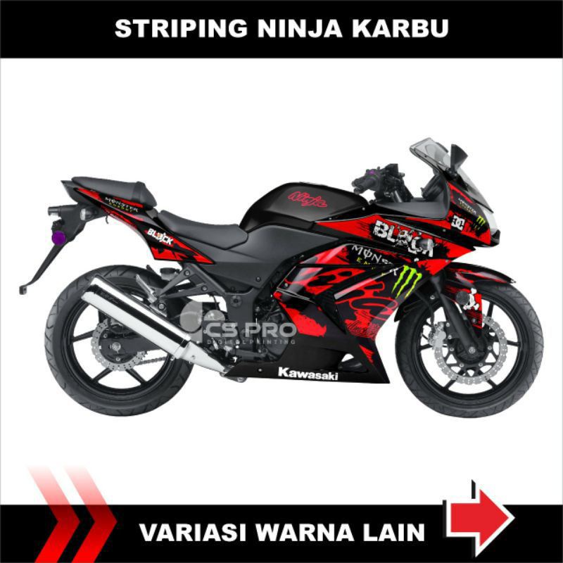Decal STRIPING STICKER KAWASAKI NINJA 250 Carburetor/STICKER SEMIFULL ...