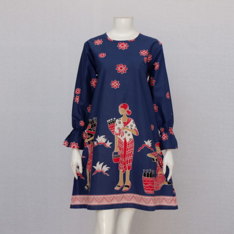 Tunic/dress Batik Jampi Ayu | Tunic Jamu Carrying | Batik Uniform ...