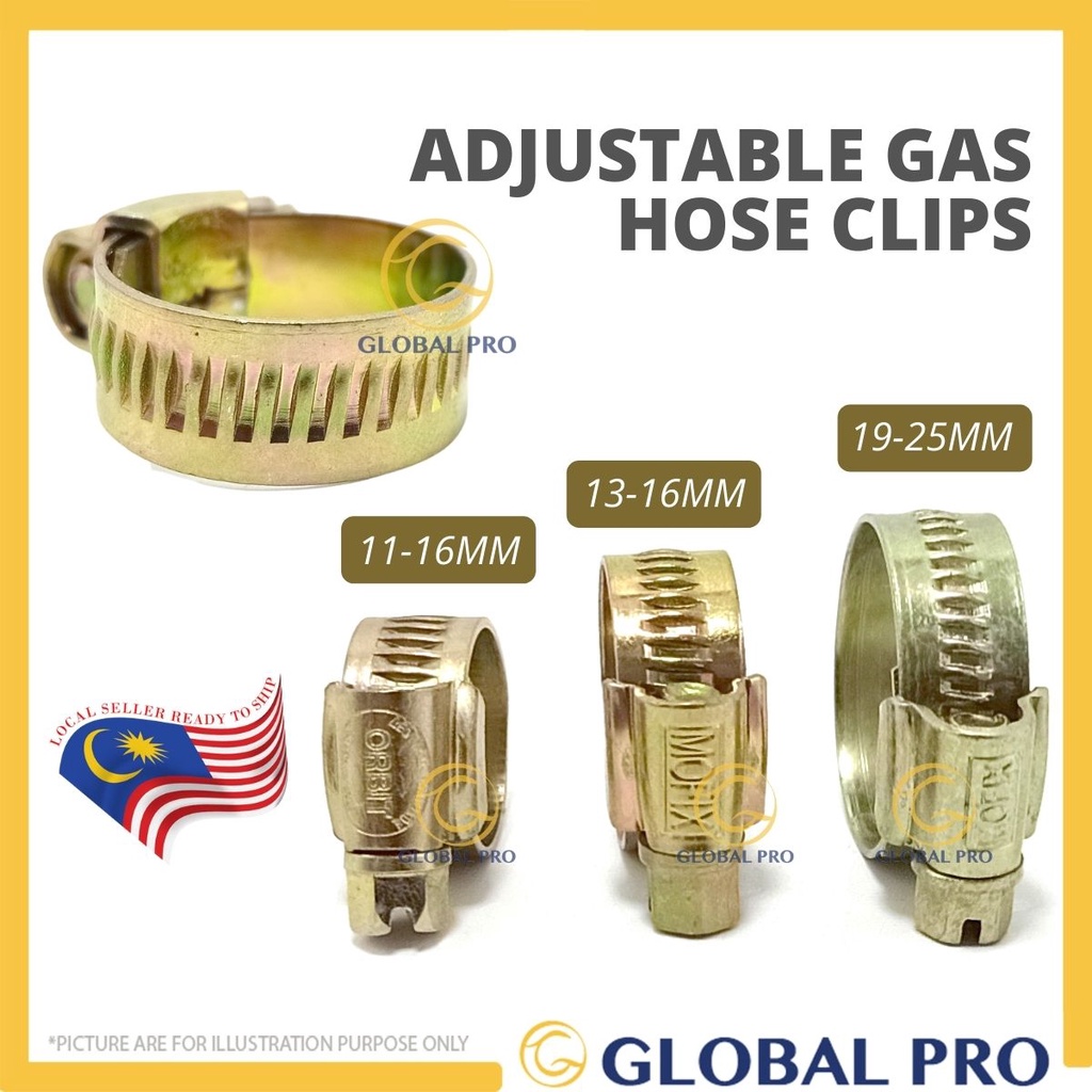 1PC PREMIUM Adjustable Gas Hose Clips Clamps Gas Clip Hose Radiator ...