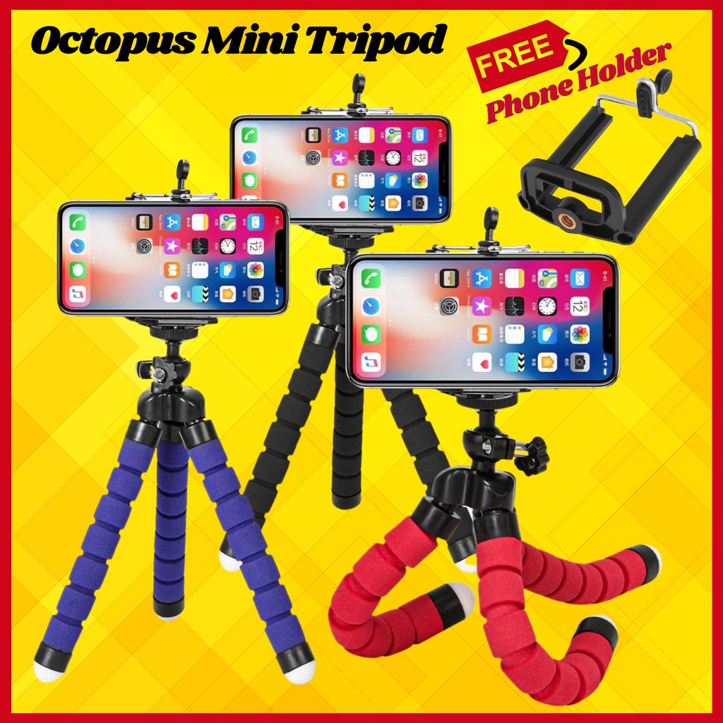 🔥Ready Stock🔥 Flexible Sponge Octopus Gorillapod Mount Adjustable ...