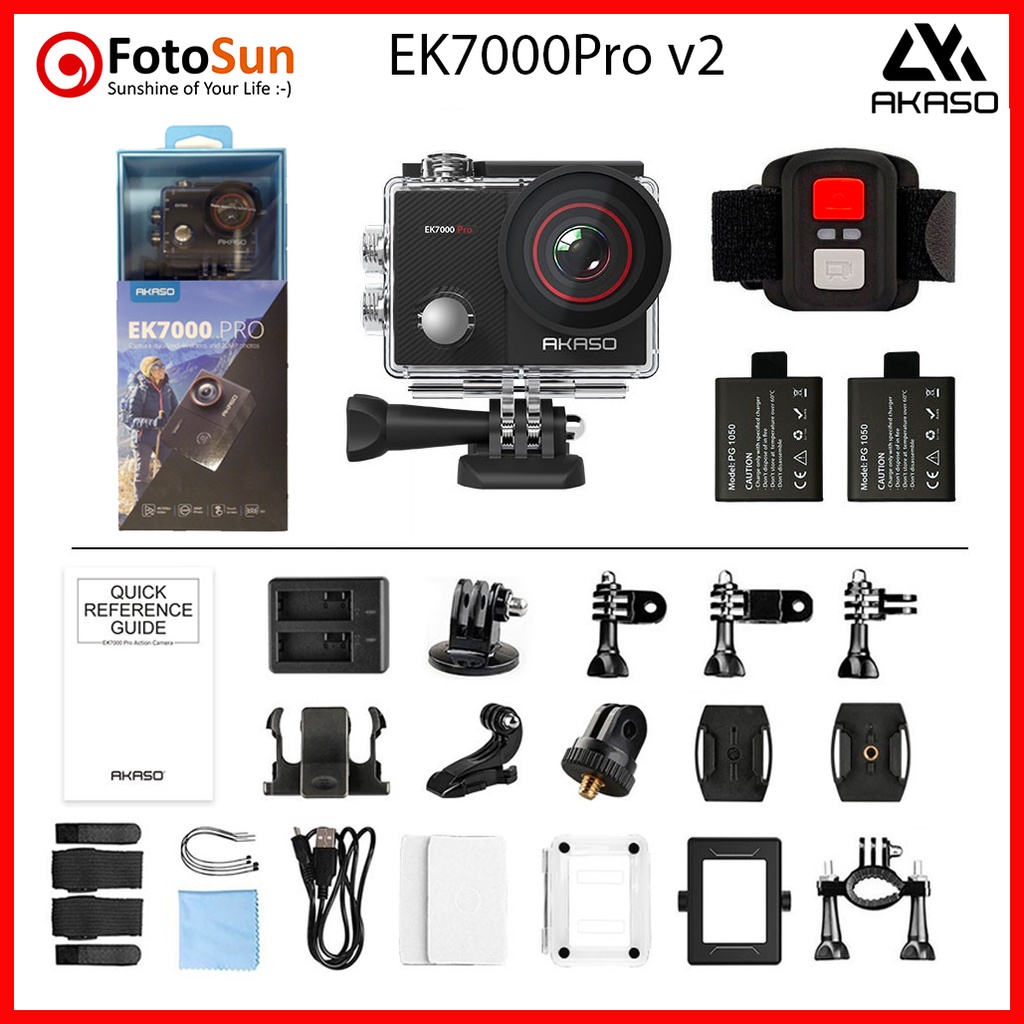 AKASO EK7000PRO / EK7000 PRO V2 - 4K VIDEO, TOUCH LCD, WIFI action ...