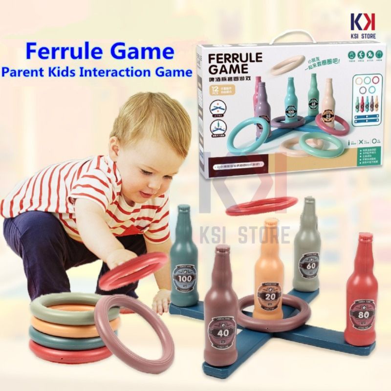 Ring Toss Ferrule Game Hoop Ring Throw Toss Set Plastic Ring For Kids ...