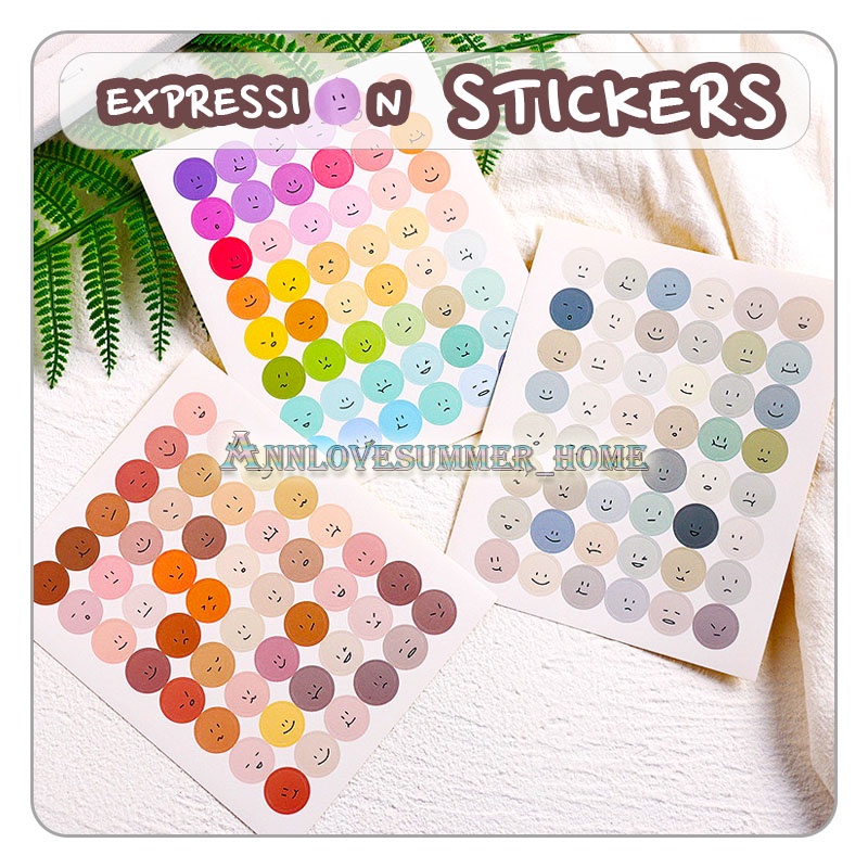ASH- IG Smiley Face 😃😉 Stickers Set Scrapbooking Label Sticker Color ...