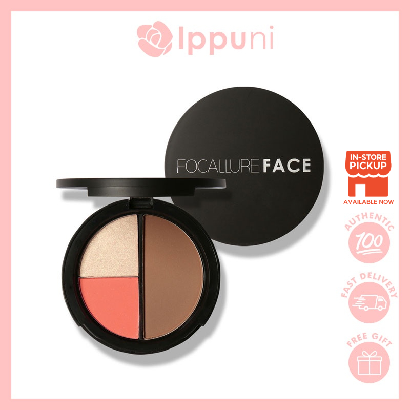 FOCALLURE FA20 Three colors Bronzer Highlighter/Contour/Blush (3 kinds ...