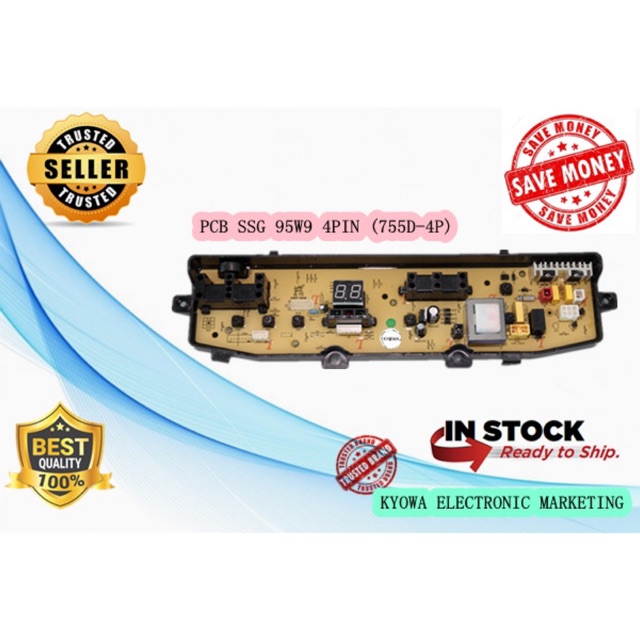 WASHING MACHINE POWER BOARD 95W9 4PIN | Shopee Malaysia